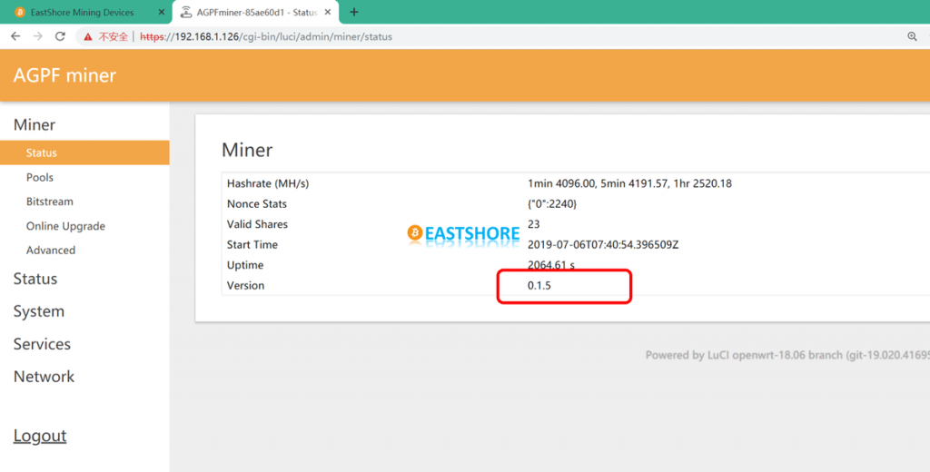 Tutorial: FPGA Miner AGPF SK1 Multi-algorithm Supported